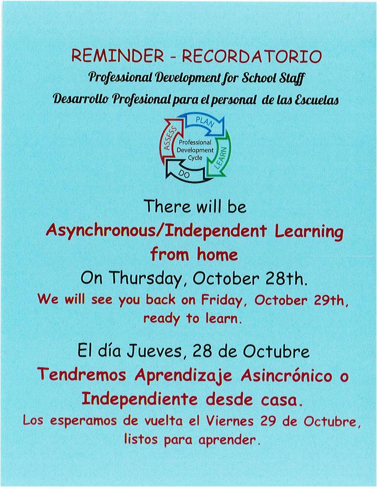 Asynchronous Learning Day | Ella Risk Elementary School
